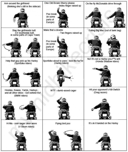 Alternative Group Riding Hand Signals...